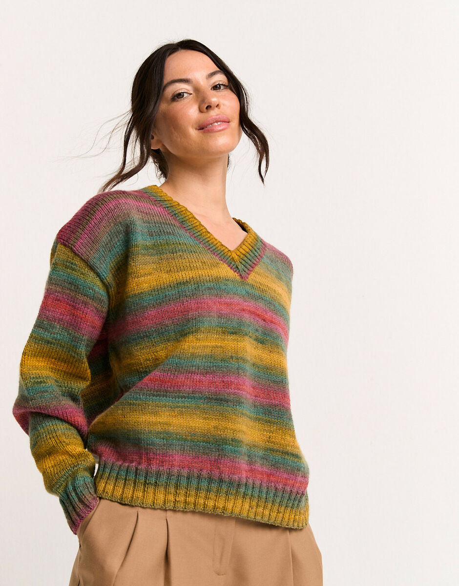 V Neck Jumper Knitting Pattern – EweMomma